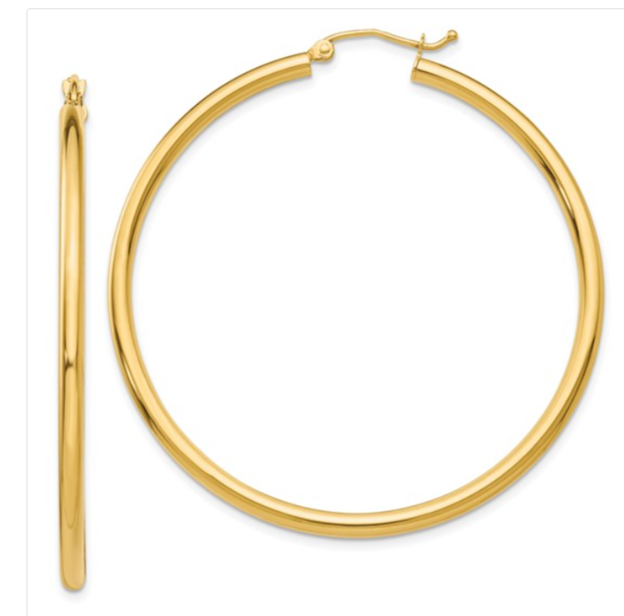 14K 2.5mm Hoop Earrings – John Cauley Jeweler