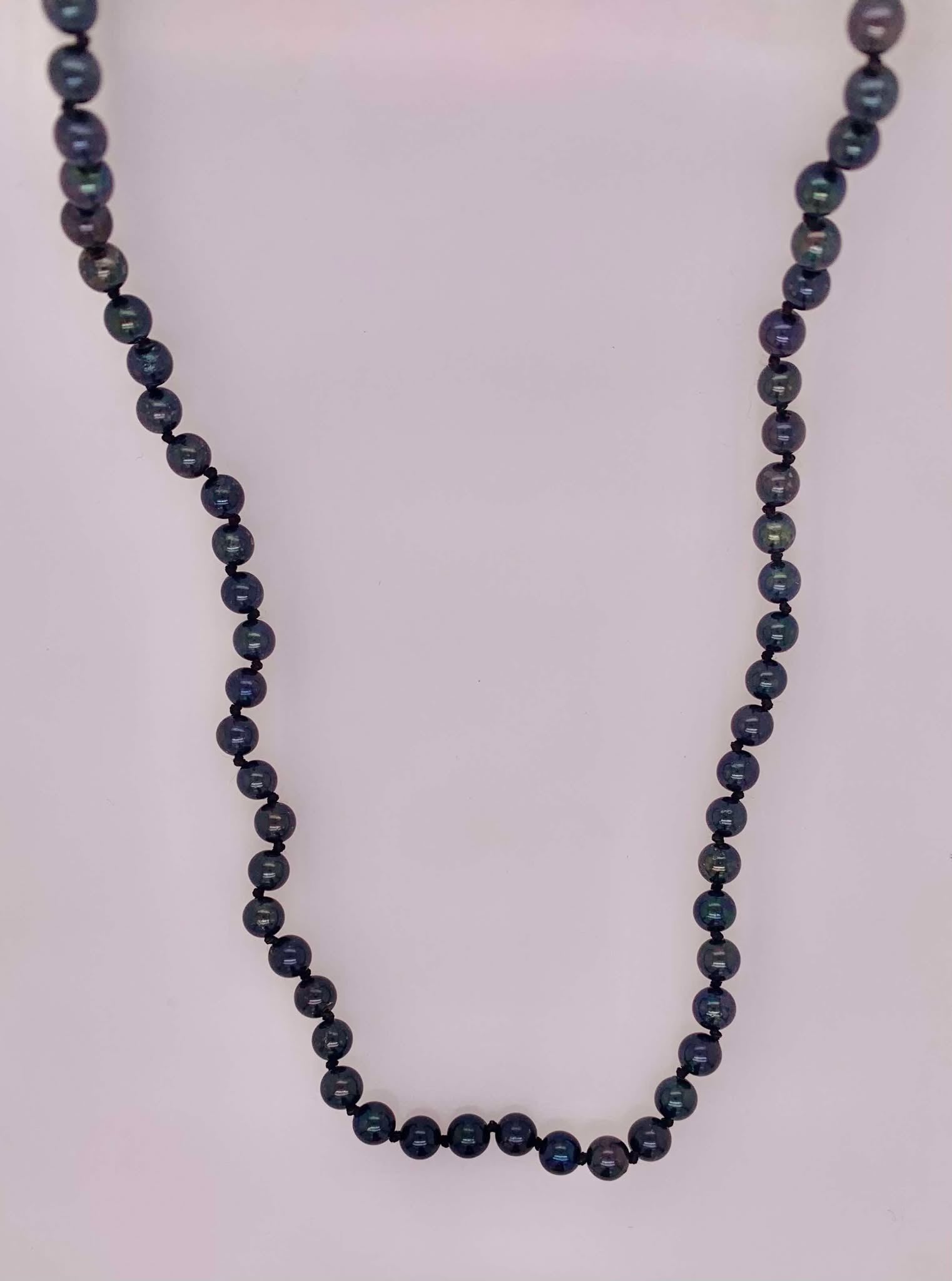 Estate Black Pearl Strand – John Cauley Jeweler