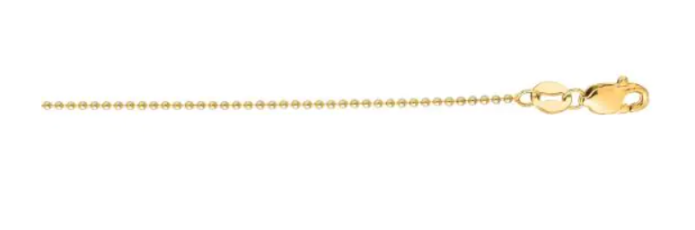 14K Gold 1mm Bead Chain – John Cauley Jeweler