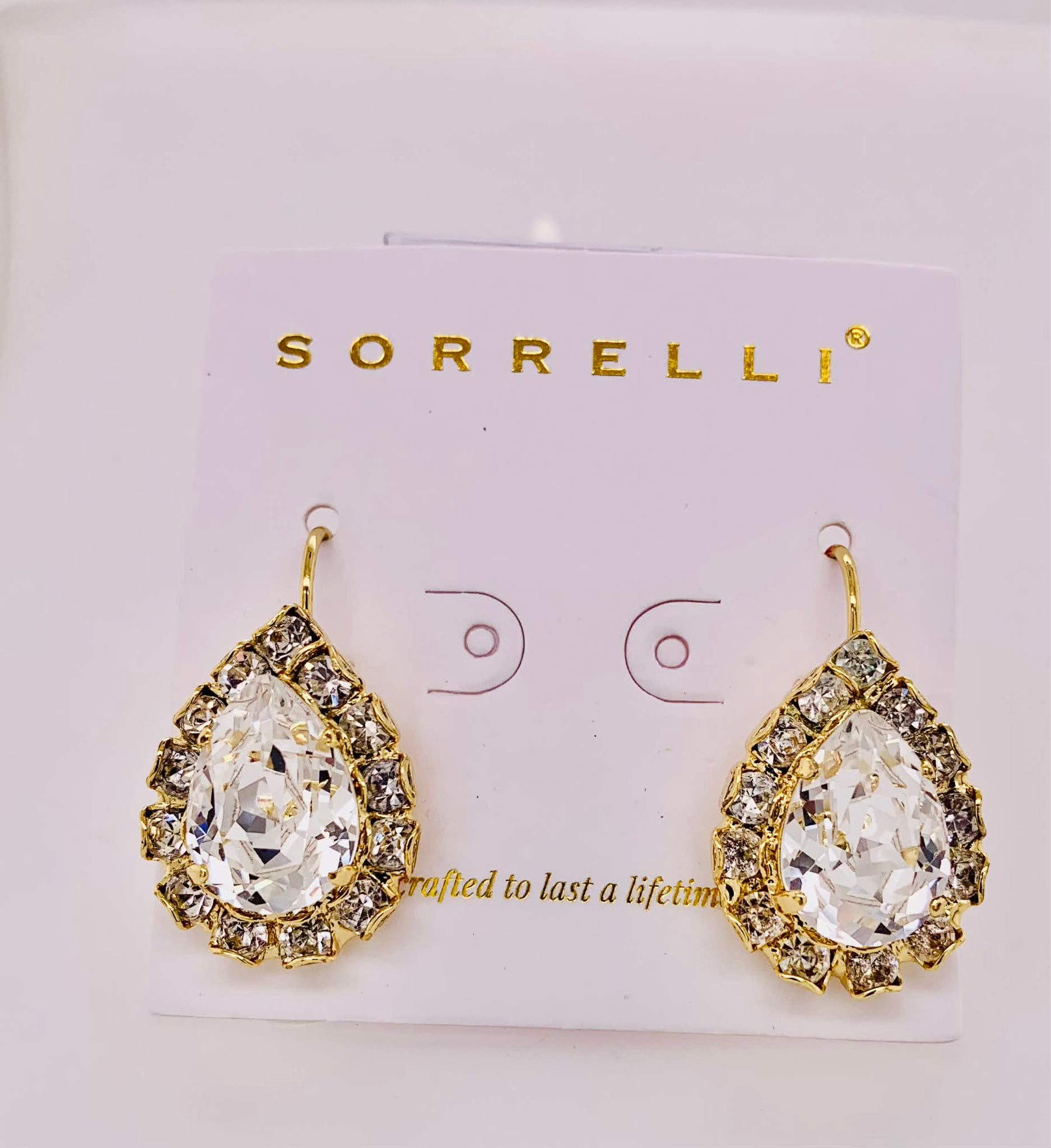 Classic Halo Teardrop Earring – John Cauley Jeweler