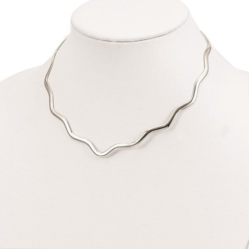 Sterling Silver Wavy V-Shape Neck Collar – John Cauley Jeweler