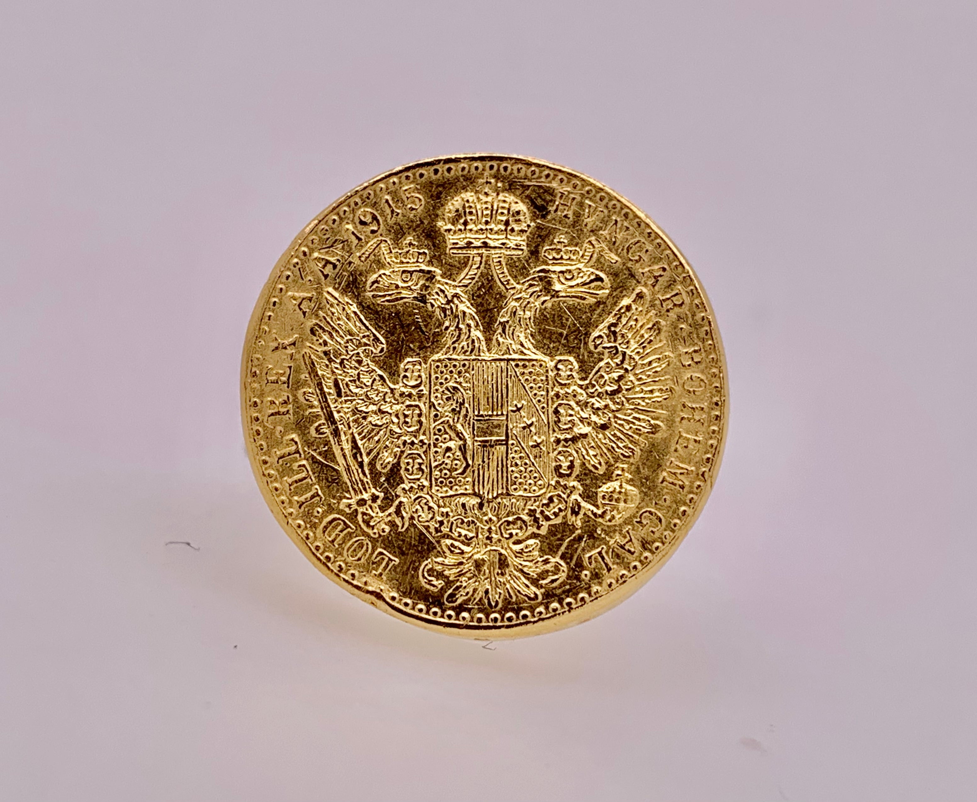 1915 Gold Ducat Coin Ring – John Cauley Jeweler